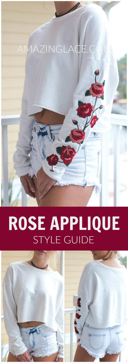 Our Best Selling Rose Applique Shirt – Amazing Lace