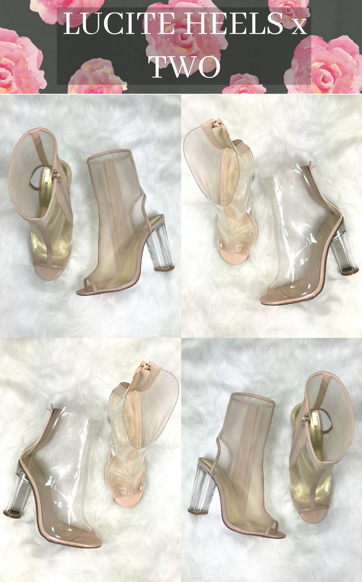 Lucite Heels X Two – Amazing Lace