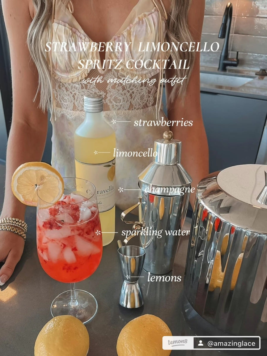 Pucker Up Strawberry Lemoncello Spritz Cocktail Recipe – Amazing Lace